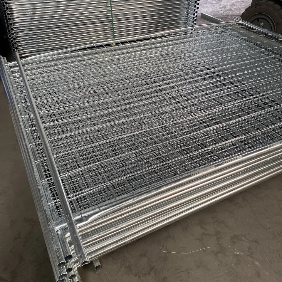 Kang Fencing 240 x 210cm Galvanised Steel Temp Fence Panels, 3mm Wire ...