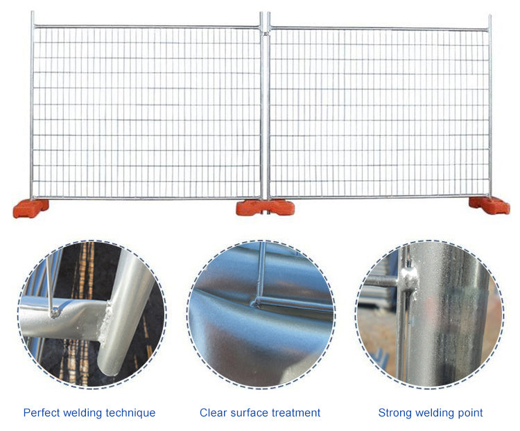 Kang Fencing 240 x 210cm Galvanised Steel Temp Fence Panels, 3mm Wire ...
